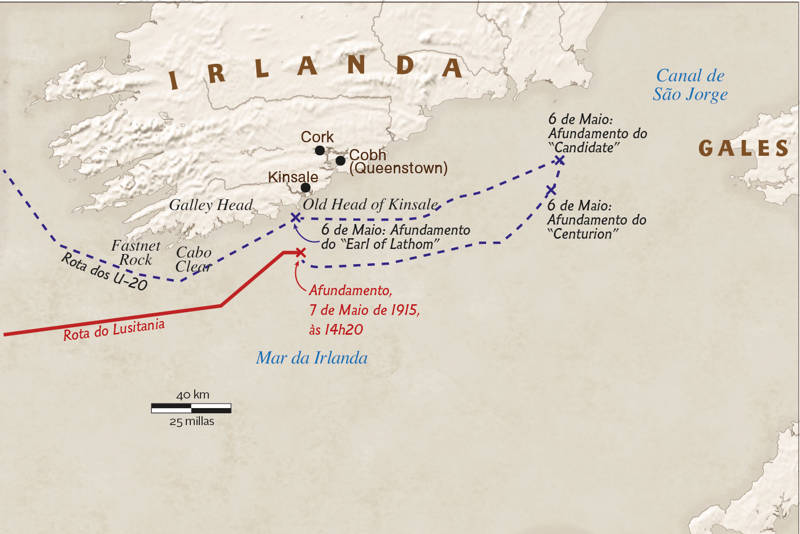 Maio de 1915: A história do naufrágio do “Lusitania”