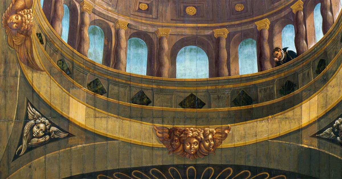 O pintor que não resistiu a figurar no tecto
