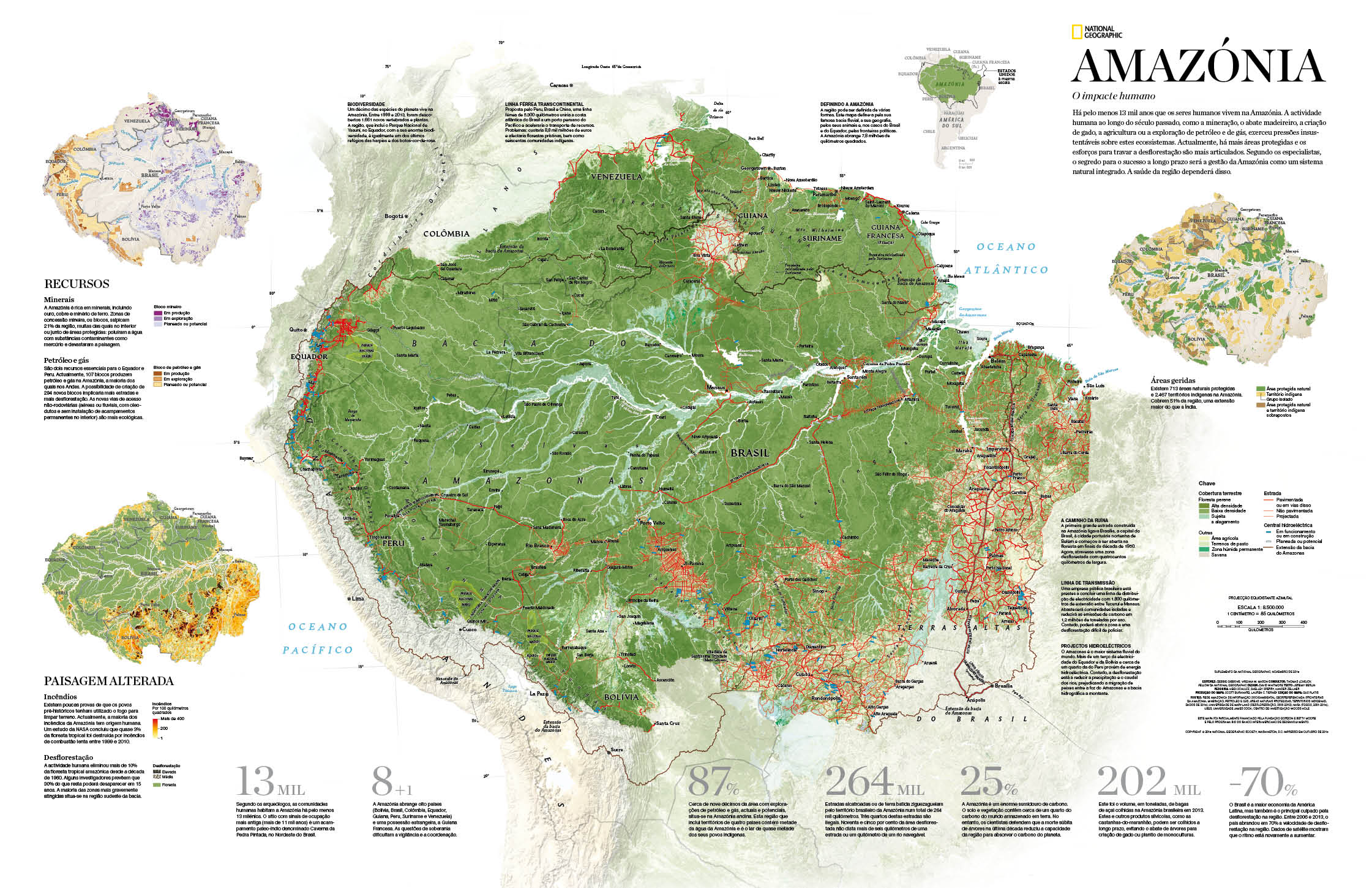 Mapa Suplemento: Amazónia, o impacte humano
